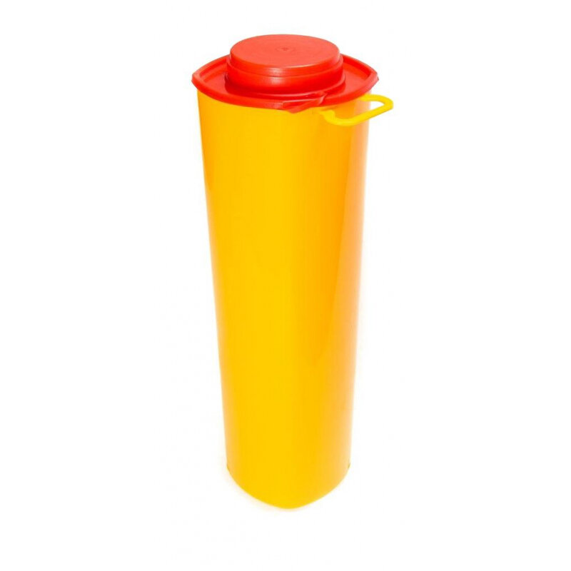 Емкость-контейнер д/сбора ост. инстр. с иглосъем. Б Жел.1,5л.55шт/уп, Сзпи