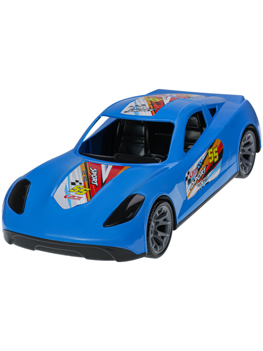 Гоночная машинка Turbo "V-MAX", голубой цвет, 40х18 см (Арт. И-5854)