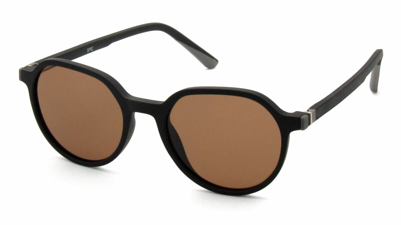 Солнцезащитные очки SPG, AS097 черный, панто, гибкие дужки, TR-90