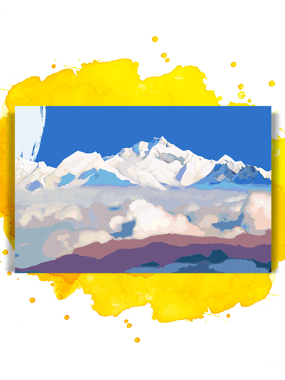 Картина по номерам на холсте Николай Рерих - Гималаи, 40 х 60 см