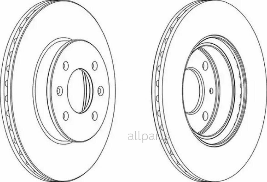 FERODO DDF1636 Ferodo DDF1636 Диск тормозной передний (комплект - 2 шт.)