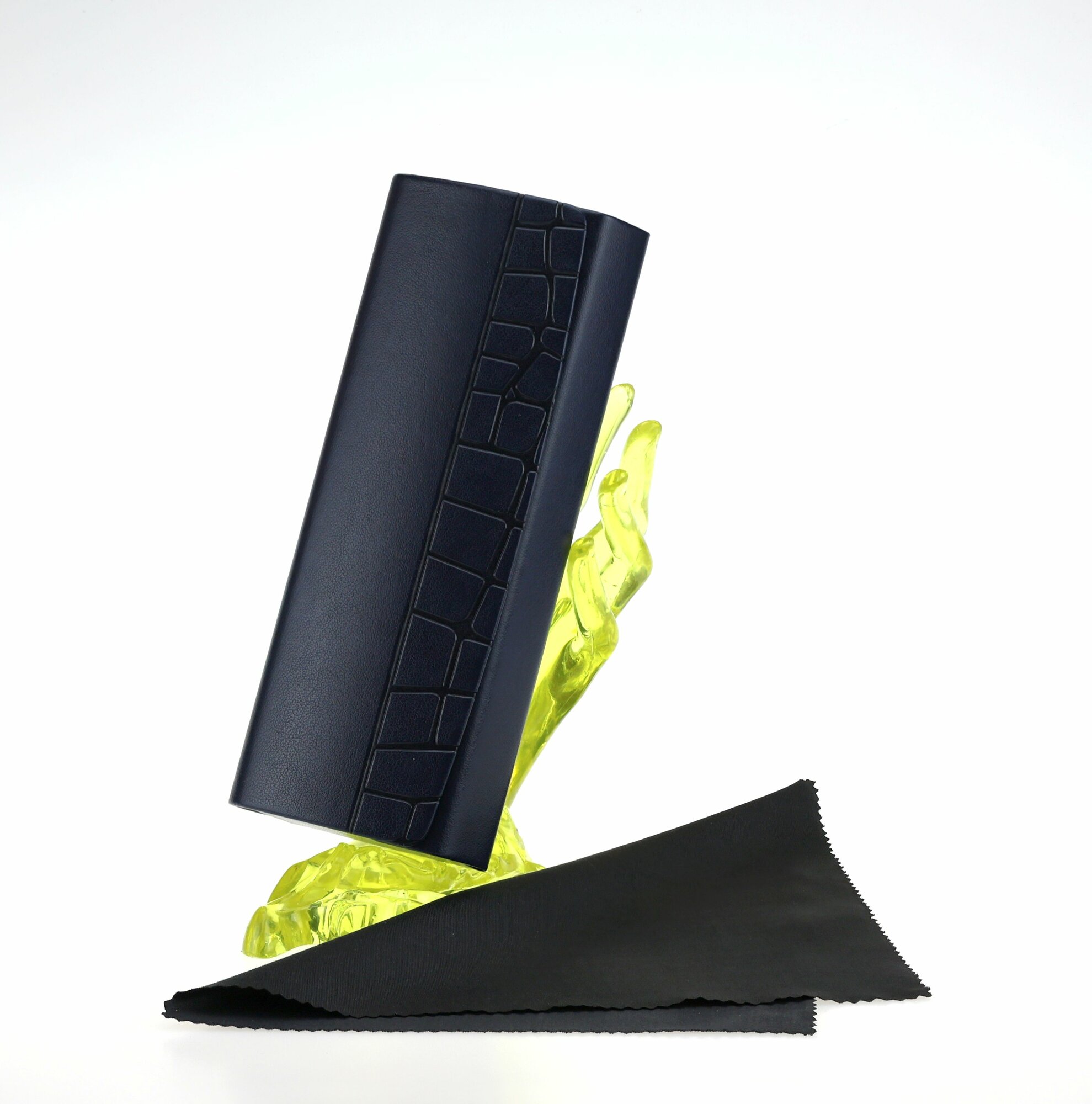 Синий футляр для очков шкатулка на магните