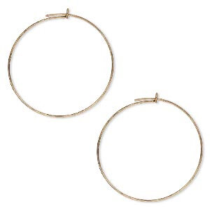 Швензы закрытые, 25мм, кольца, античные позолоченные (цвет - бронза), базовый материал - латунь, пара