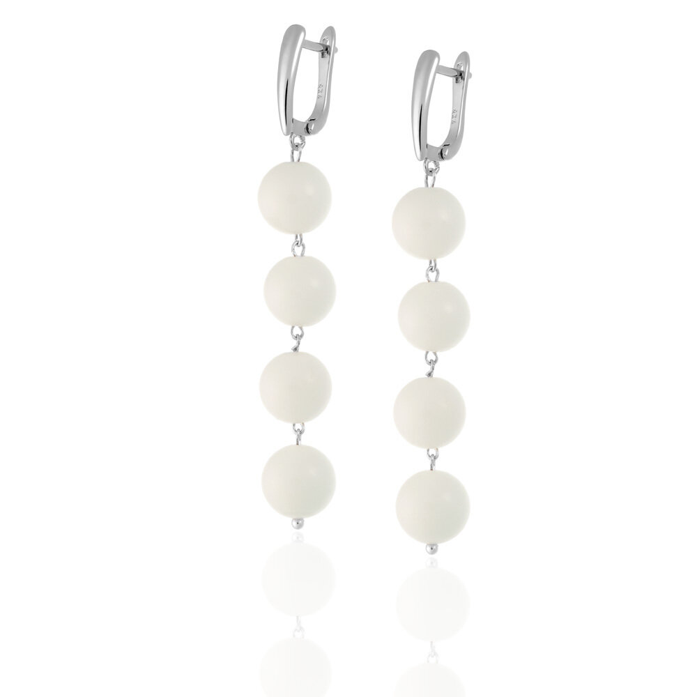 Серьги с подвесками, агат