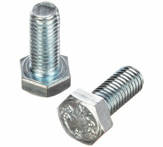 Болт ГОСТ 7798-70 М10х70 шестигранная голова полная резьба класс прочности 8.8 покрытие цинк | код A02001007033105 | РФ (1 кг.)