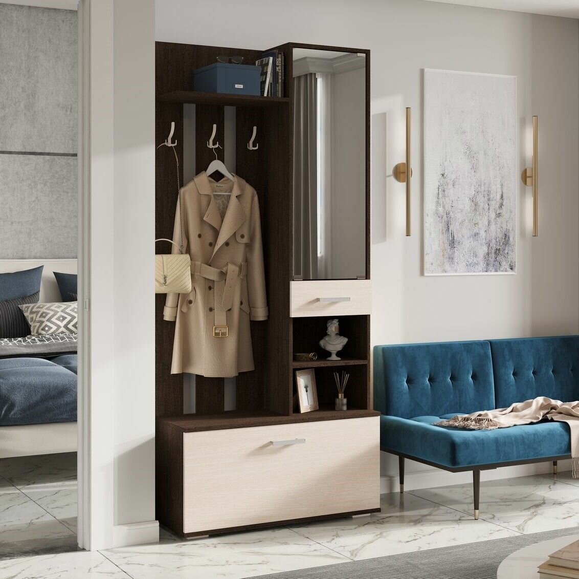 Прихожая ДМ-01 венге/белфорт