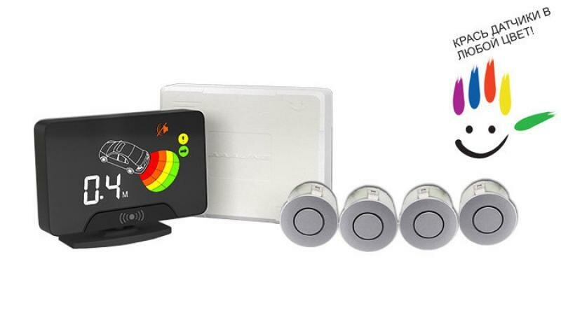 AAALine LCD-14 Silver Парктроник с 4-мя классическими датчиками