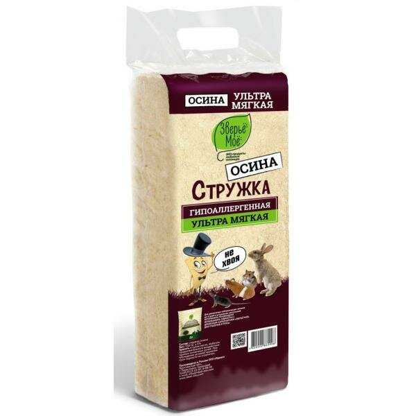 Зверьё Моё Стружка осиновая для грызунов, 550 гр, 6 шт. 3.3 кг