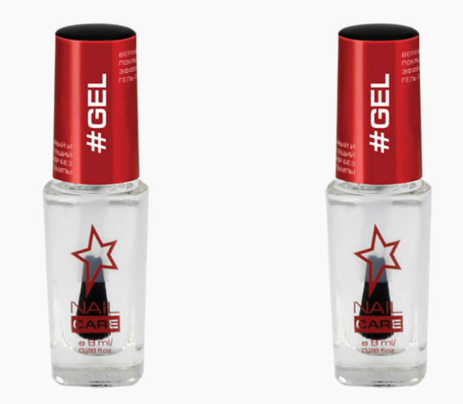 Верхнее покрытие для ногтей Stellary, с эффектом Гель-лака Top Gel, 2 шт