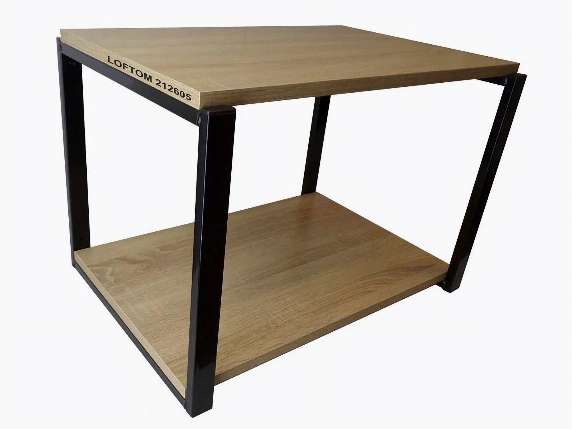 Полка для техники GARROSS "SIBERIA 212605", две полки 35х54 см, высота 38 см, каркас чёрный, цвет полок дуб сонома