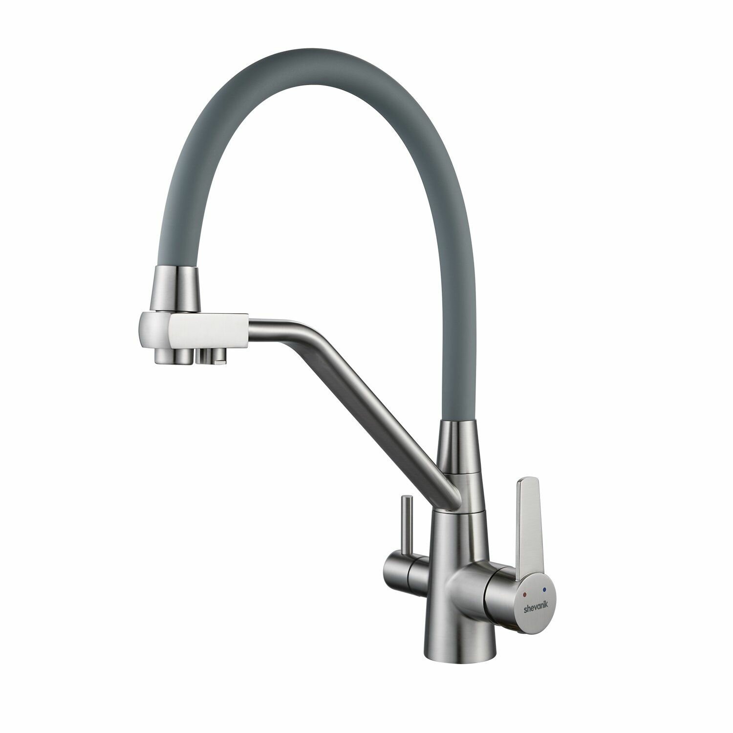 Смеситель для кухни с подключением фильтра Shevanik S9ZG68BOL, сатин