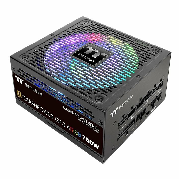 Thermaltake Блок питания 750Вт Thermaltake Toughpower GF3 ARGB 750W PS-TPD-0750F4FAGE-1 ATX12V V3.0 (24+4/8+6/8pin+16pin, вентилятор d140мм) + кабель питания (ret)