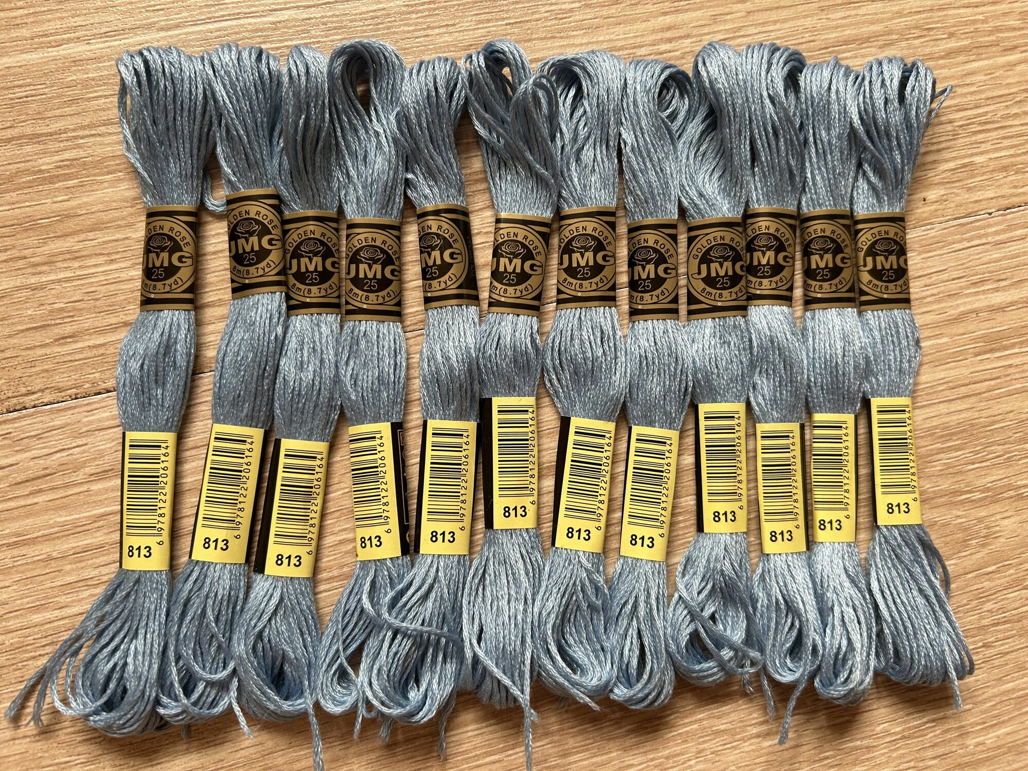 Нитки для вышивания JMC мулине (150-3866) 100% полиэфир 12 штук x 8 м