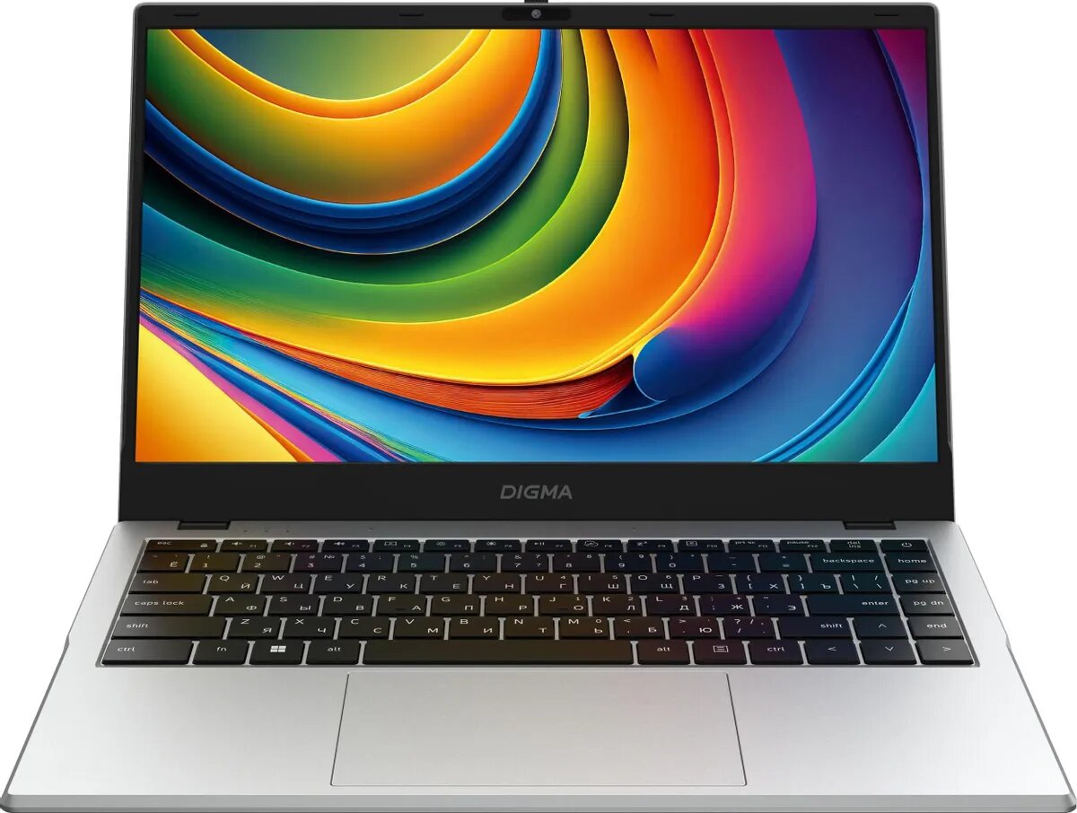 Ноутбук DIGMA EVE C4801, 14", IPS, 256ГБ SSD, Windows 11, серебристый