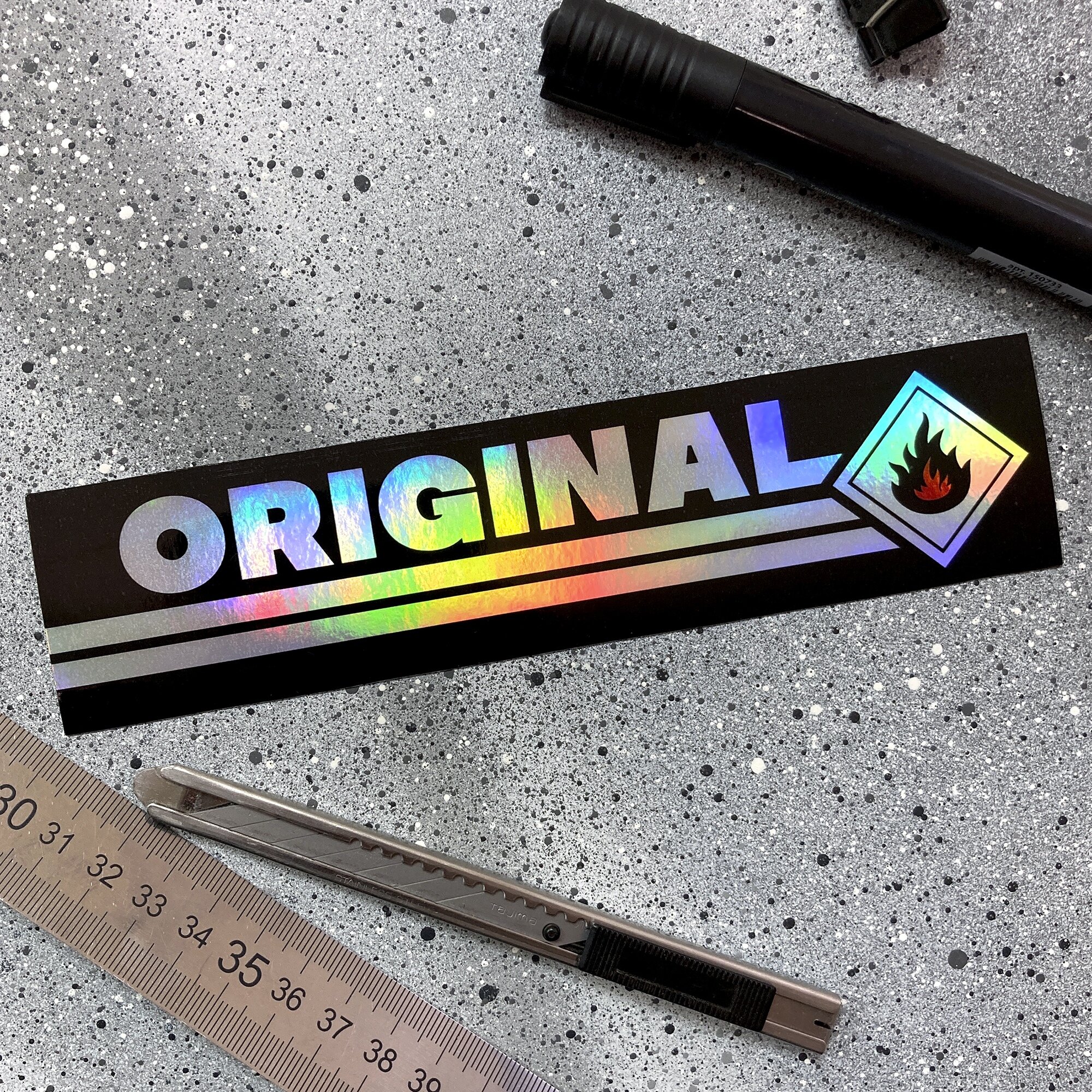 Наклейка голографическая надпись Original / Resource Stickers