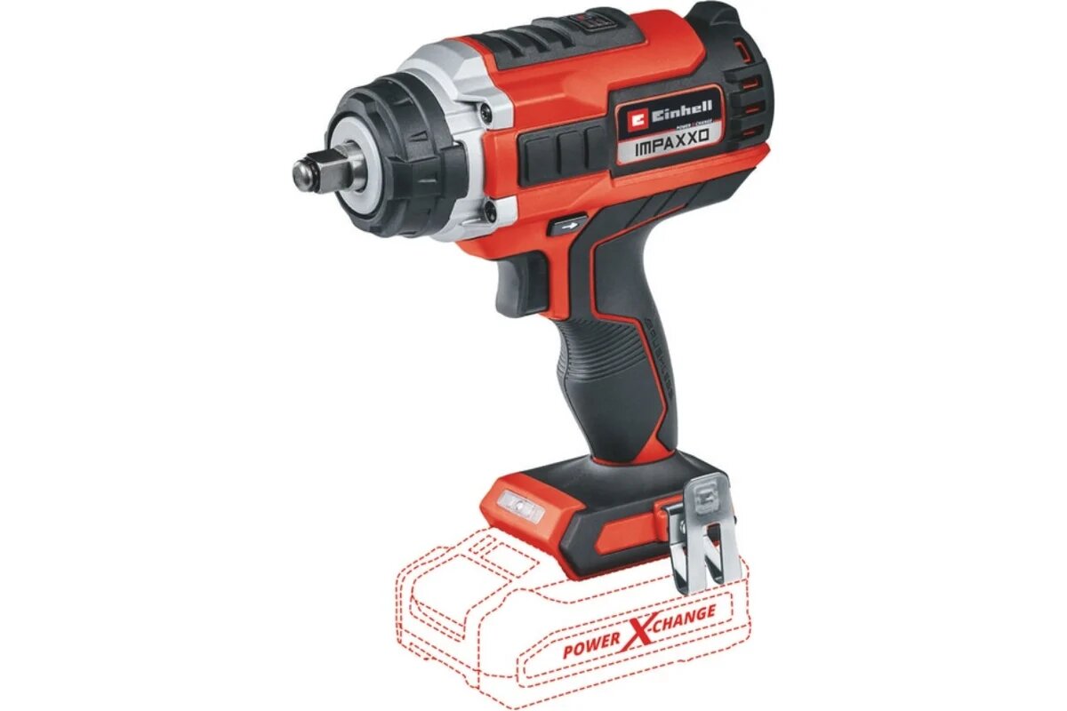Einhell Гайковерт ударный аккумуляторный PXC Impaxxo 18/400, 18В, BL,400Нм,1/2,3 головки, без АКК и ЗУ 4510070