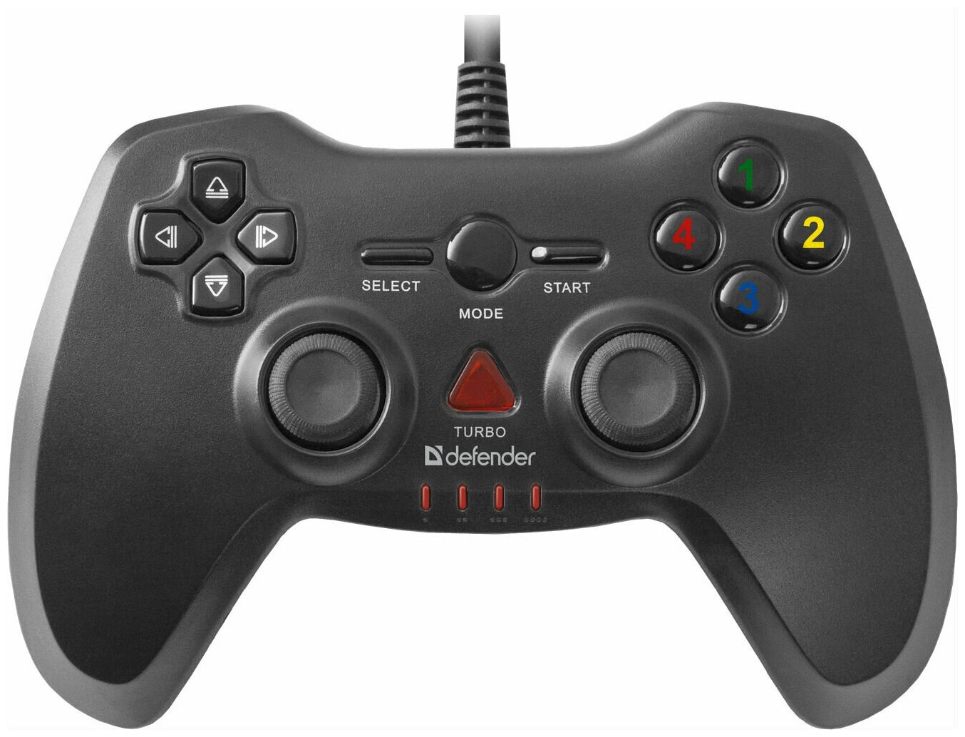 DEFENDER Проводной геймпад Archer USB-PS2/3, 12 кнопок, 2 стика
