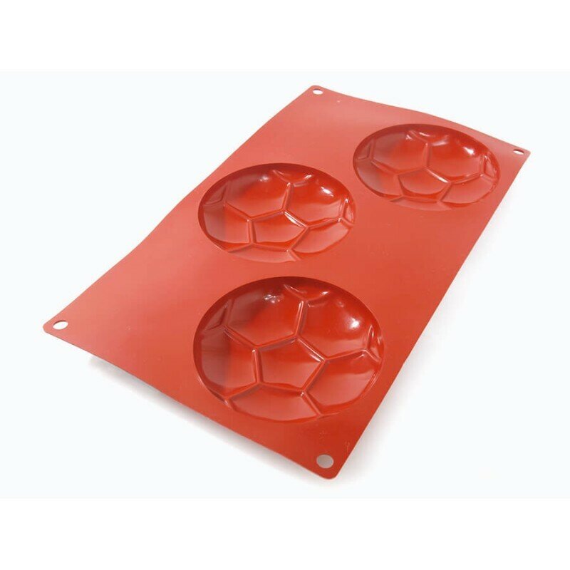 Силиконовая форма Футбольный мяч 3 шт. коричневая (Набор из 1 шт.)