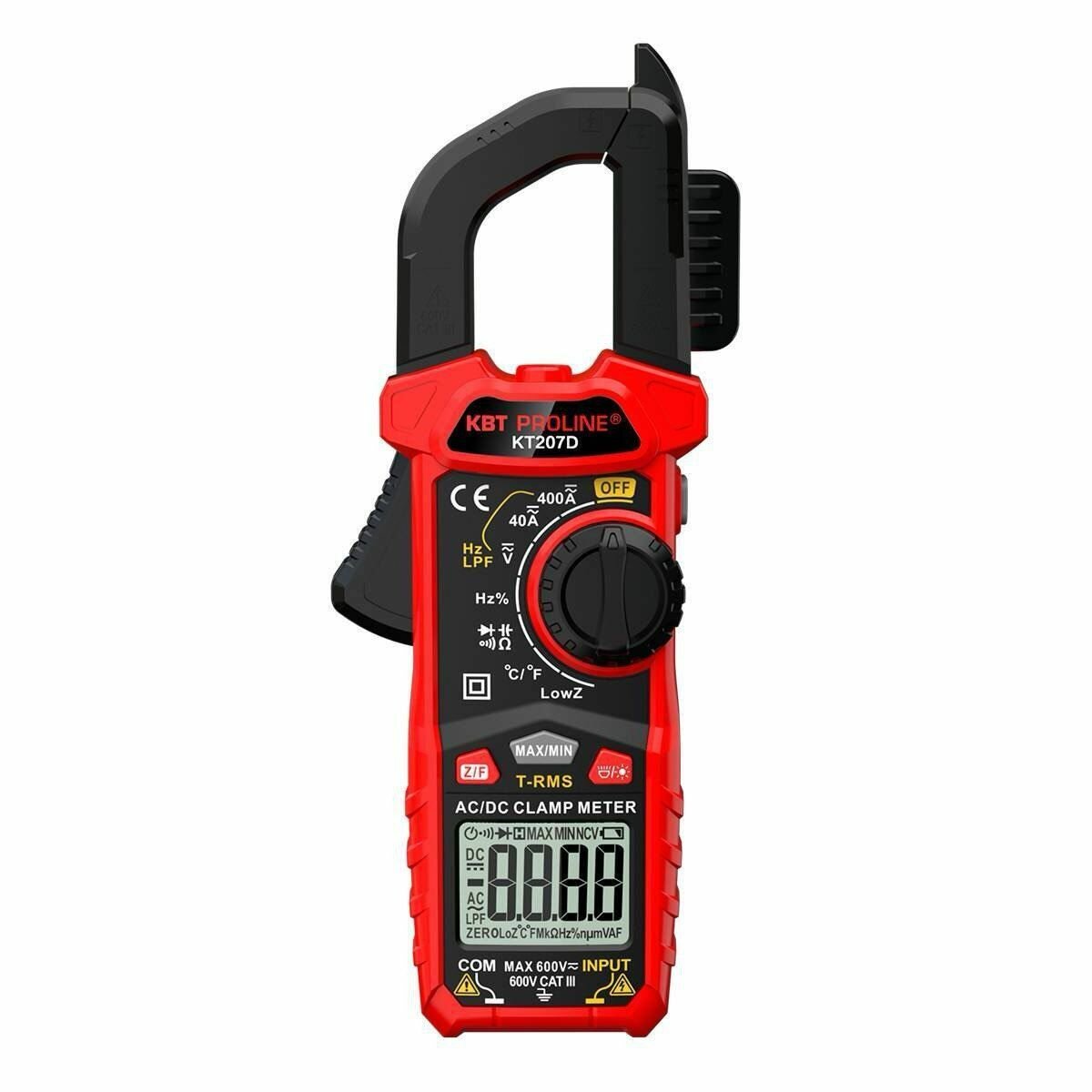 Токовые клещи цифровые KT 207D серия PROLINE с True RMS, автоматическим выбором пределов измерений (КВТ) 91920