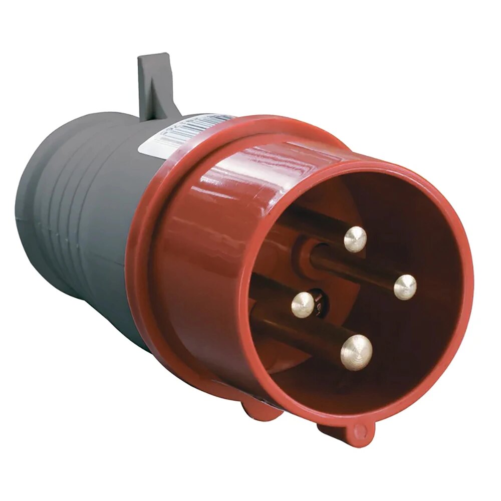 Вилка силовая IEK 4 контакта, 16 А, 380 В, IP44, для подключения промышленного оборудования