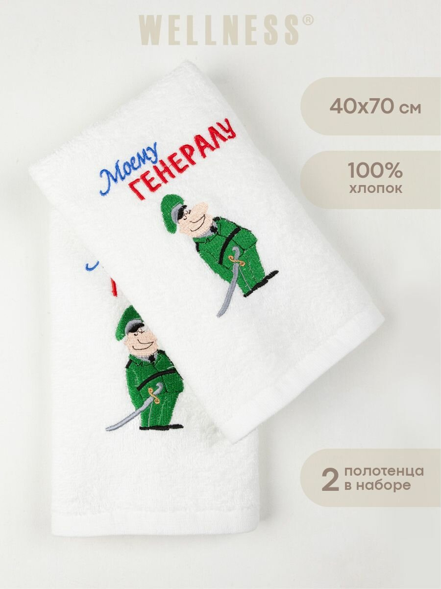 Полотенце махровое 40х70 2 шт. для рук и лица Wellness