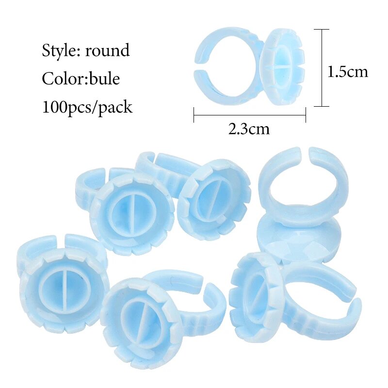 Одноразовые кольца-держатели для клея для накладных ресниц myaokue-up AA224-06