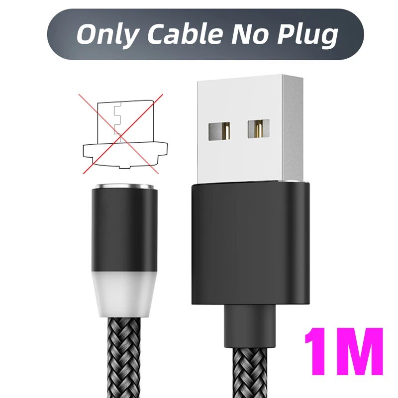 Магнитный кабель Only 1M Black Cable Micro USB Type C