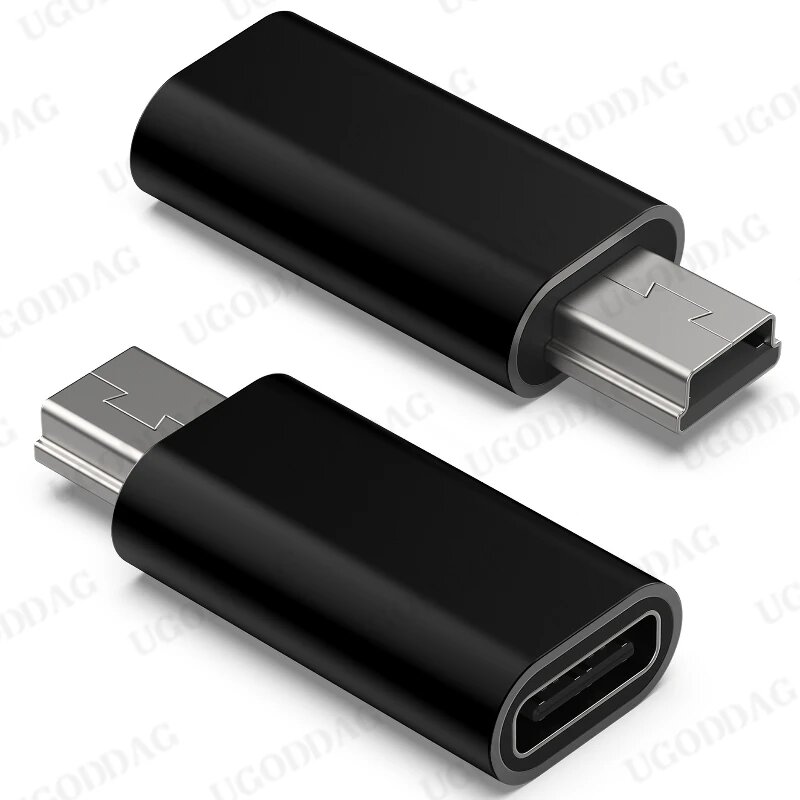 Адаптер Mini USB to Type C 5-контактный разъем Mini USB to Female USB Type C для передачи данных для камеры GoPro MP3 PC Conventer