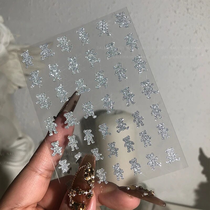 3D фрукты цветочный дизайн ногтей слайдеры bear