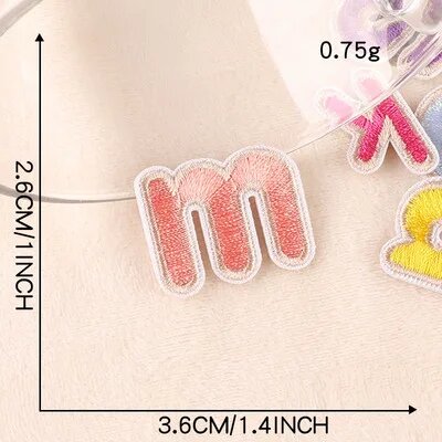 Вышитые буквы для рукоделия Story Розовый, M