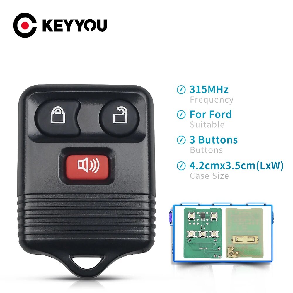 Дистанционный Автомобильный ключ для Ford Escape F 150 Explorer, полная плата дистанционного управления, 3/4 кнопок, 315 МГц, передатчик автомобильного ключа 3 Buttons Whole Key