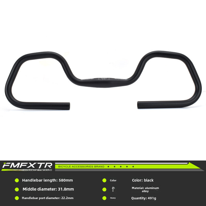 Ручка велосипедная бабочка для внедорожных велосипедов, диаметр 31.8/25.4 мм, кривая, алюминиевая, регулируемая, для длительных поездок, опорная ручка (Одна ручка бабочка 31.8)