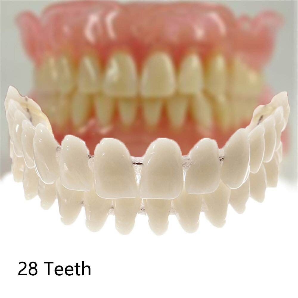 Вставные зубы для улыбки | Виниры | Верхний+нижний | Набор | Для зубных протезов
