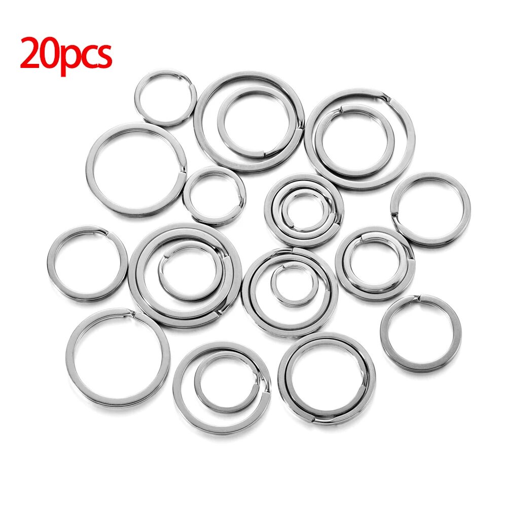 Брелоки из нержавеющей стали 1.8x25mm, steel 20pcs