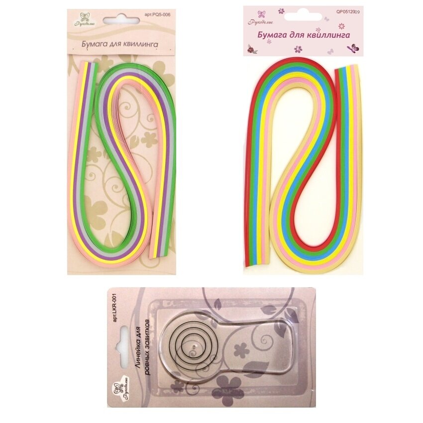 Набор для квиллинга Рукоделие линейка, бумага 5 мм, 100 полос