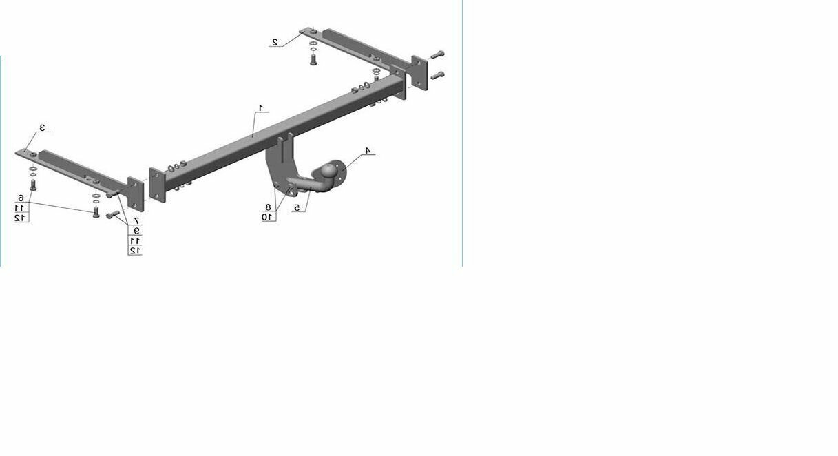 Фаркоп для Honda Civic седан 2006-2012гг. (без электрики) (паспорт и сертификат) AvtoS. HN03
