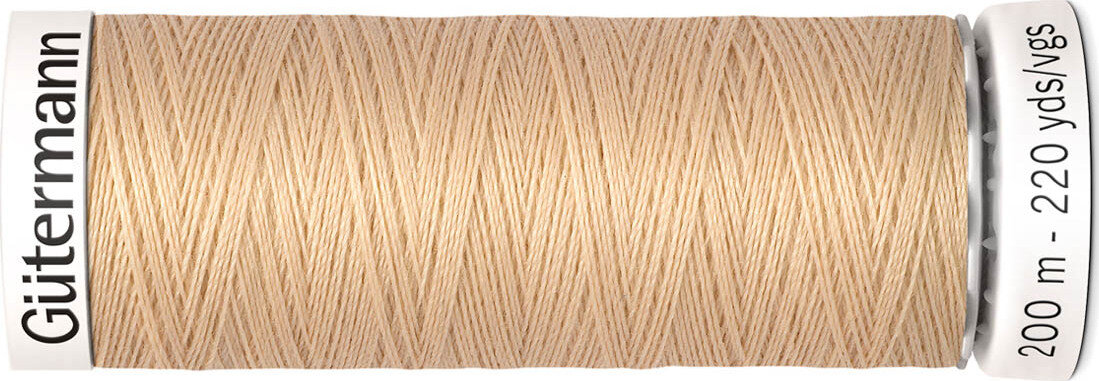 01 Нить Sew-All 100/200 м для всех материалов, 100% полиэстер Gutermann 748277 (421 топленое молоко)