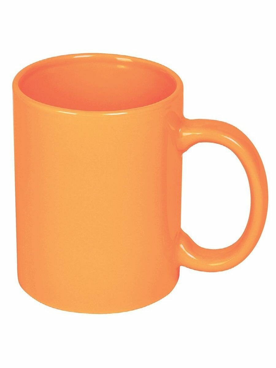 Кружка BASIC, 320мл, оранжевый, тонкая керамика