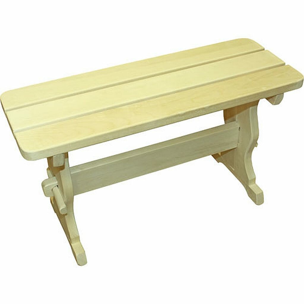Скамья из осины для бани Суши Веник, 80*30*44 см, древесина класса А