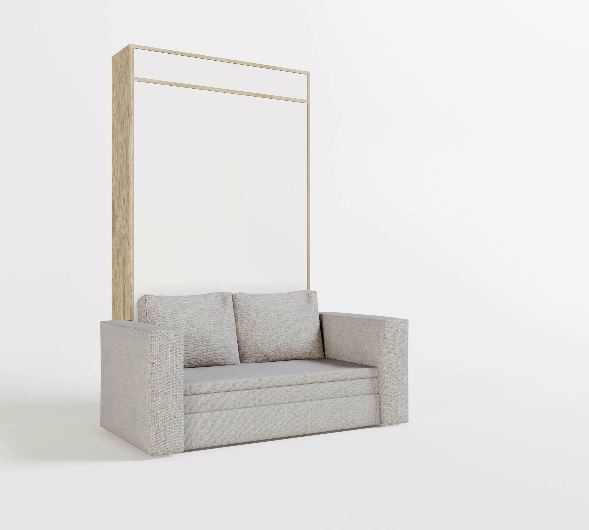 Шкаф кровать-трансформер с диваном Летто Гранде 1200 с антресолью Лайт Сканд