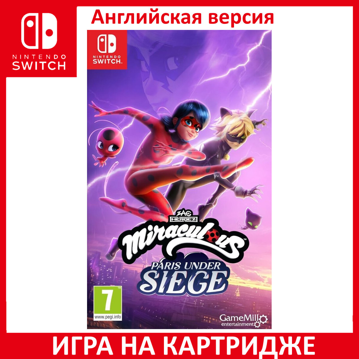 Игра Miraculous: Paris Under Siege Switch Английский язык Картридж на Nintendo Switch