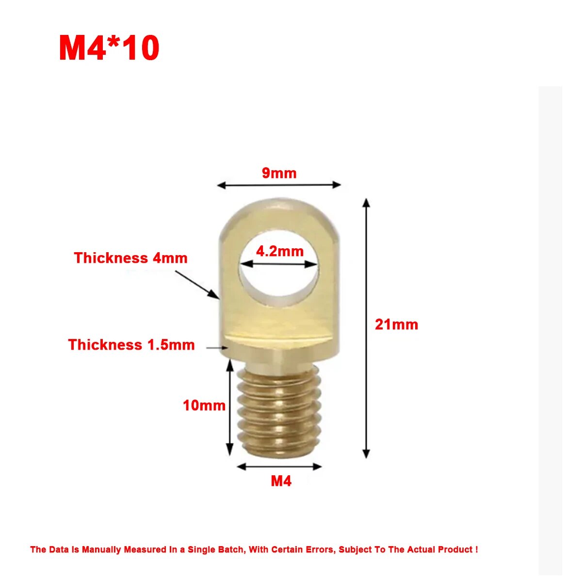 Латунные кольца-гайки M3M4M5M6M8 5pcs M4X10