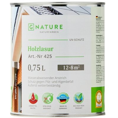 Масло-лазурь Gnature 425 Holzschutz Ol-Lasur для дерева, защитное 0,75л