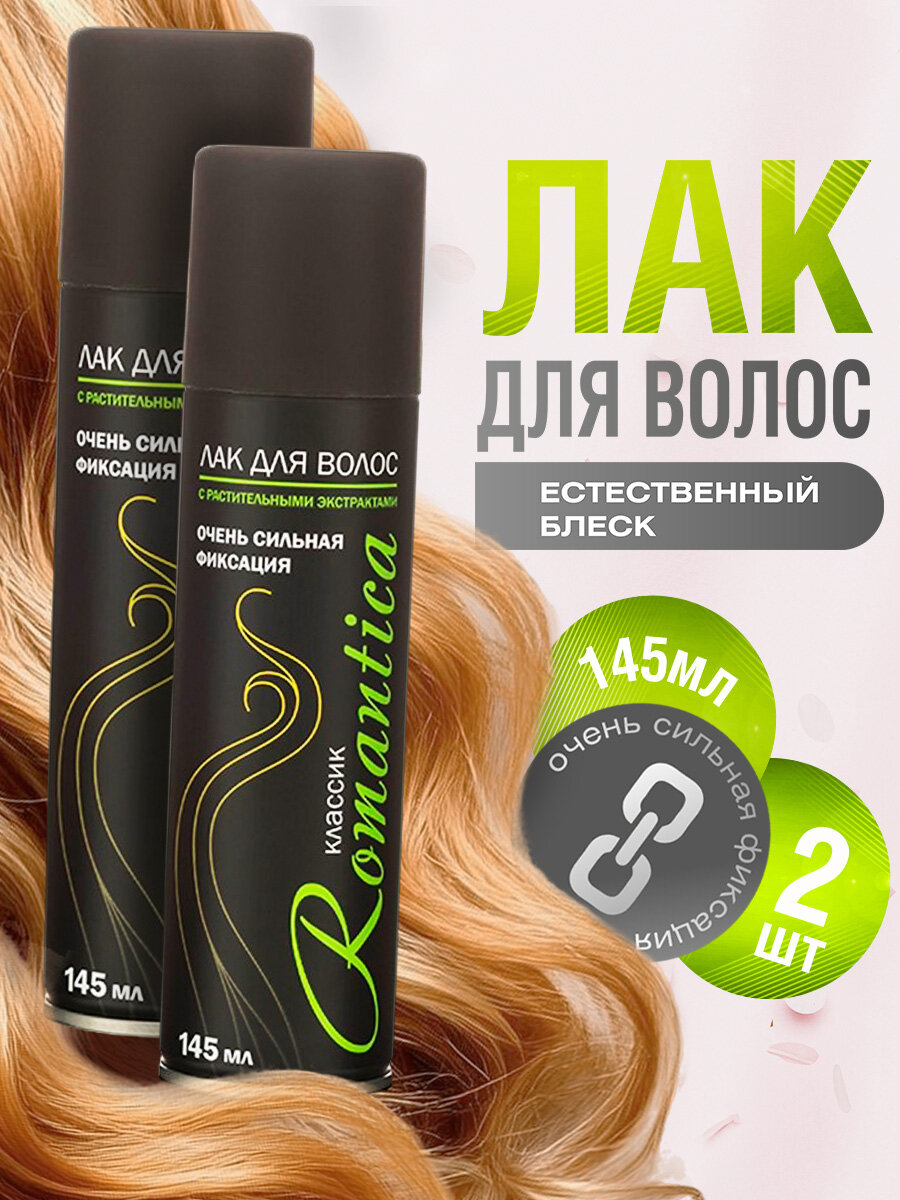 Набор лаков для волос Романтика Классик сильная фиксация 145мл*2шт