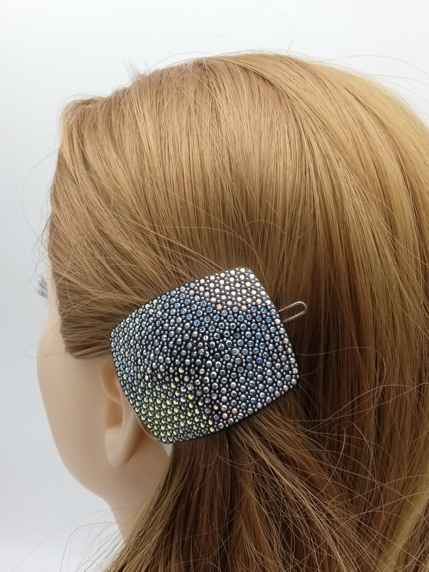 Заколка для волос, Aznavour , пластик, декор стразами Swarovski