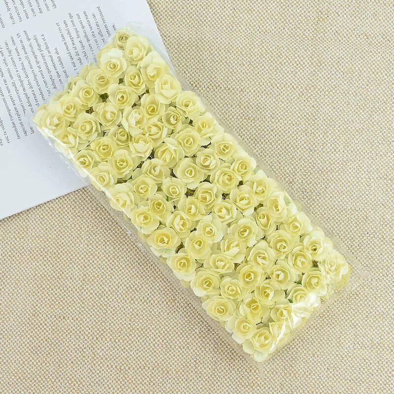 Мини-розы желтые 144 шт. для декора, F02