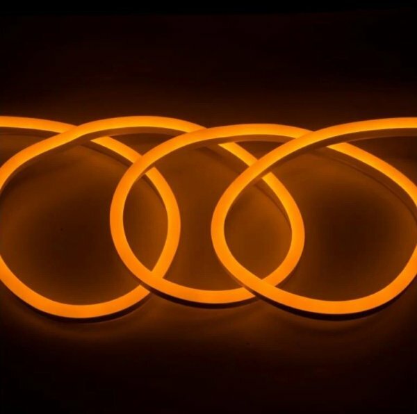 Гибкий неон 220V 9.6W/m желтый/8x16 (GLS-2835-120-9.6-220-NL-IP67-Y) GENERAL