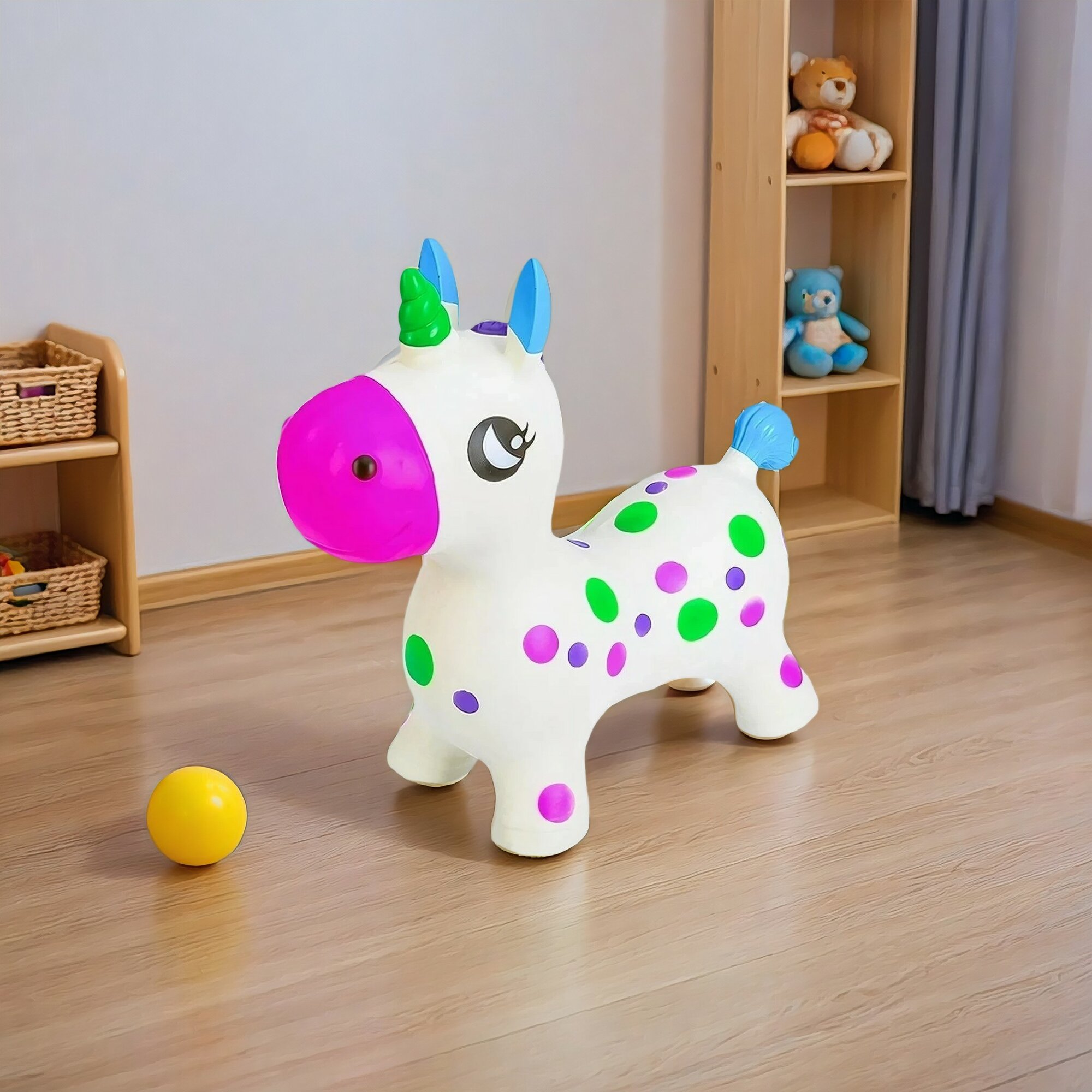 Попрыгун "Единорог", ПВХ, высота 47 см, максимальная нагрузка 60 кг, от 1 года