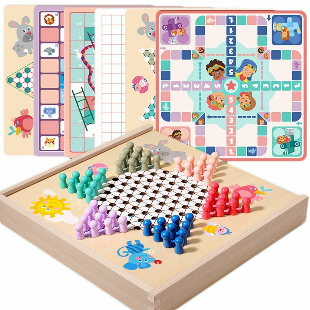 Китайская шашка деревянная образовательная стратегия детская семейная игра игрушка