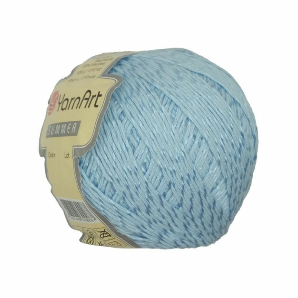 Пряжа для вязания YarnArt Summer 027 светло-голубой 100 гр/350 м 70% хлопок, 30% вискоза